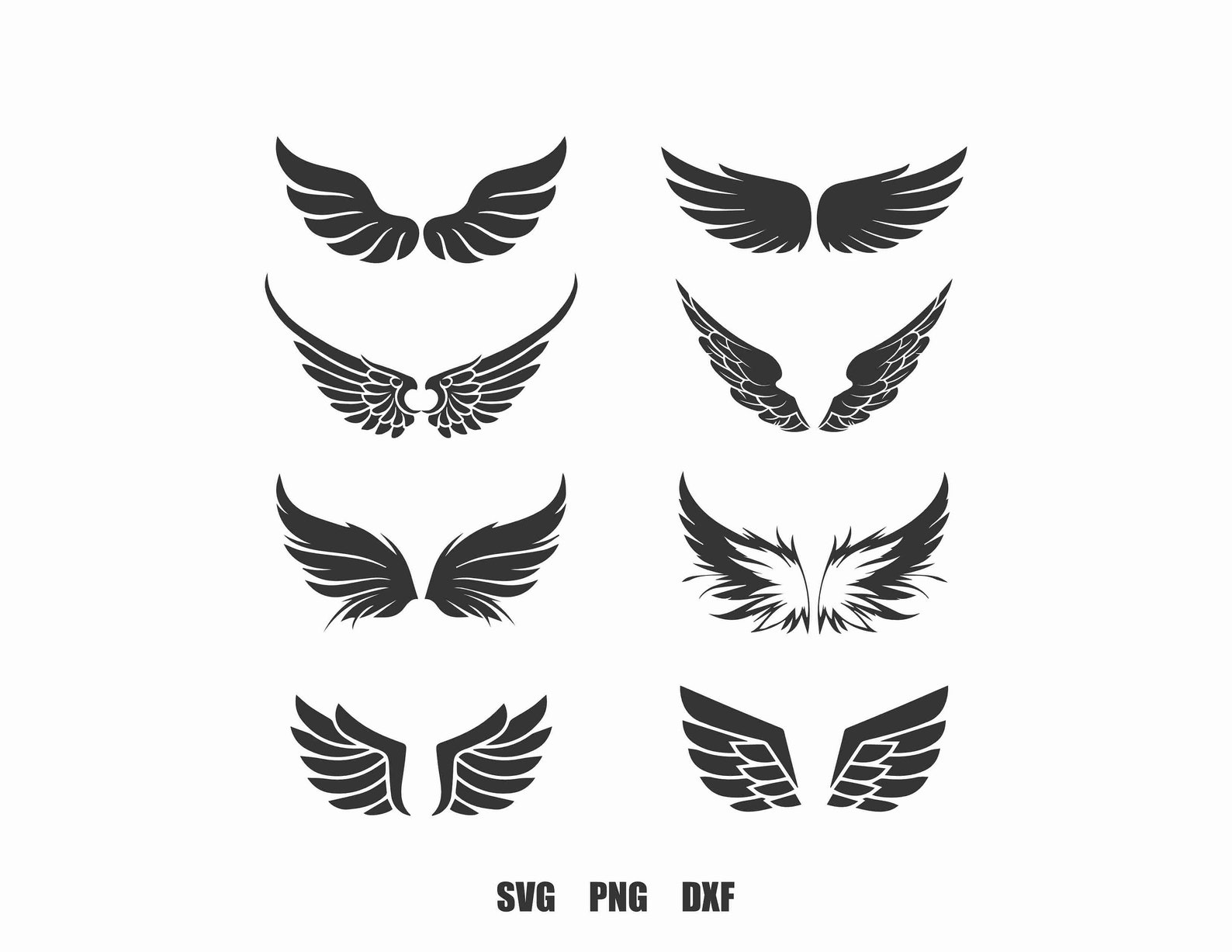 Angel Wings SVG Bundle: Heavenly Cut Files (digital Download) - Etsy
