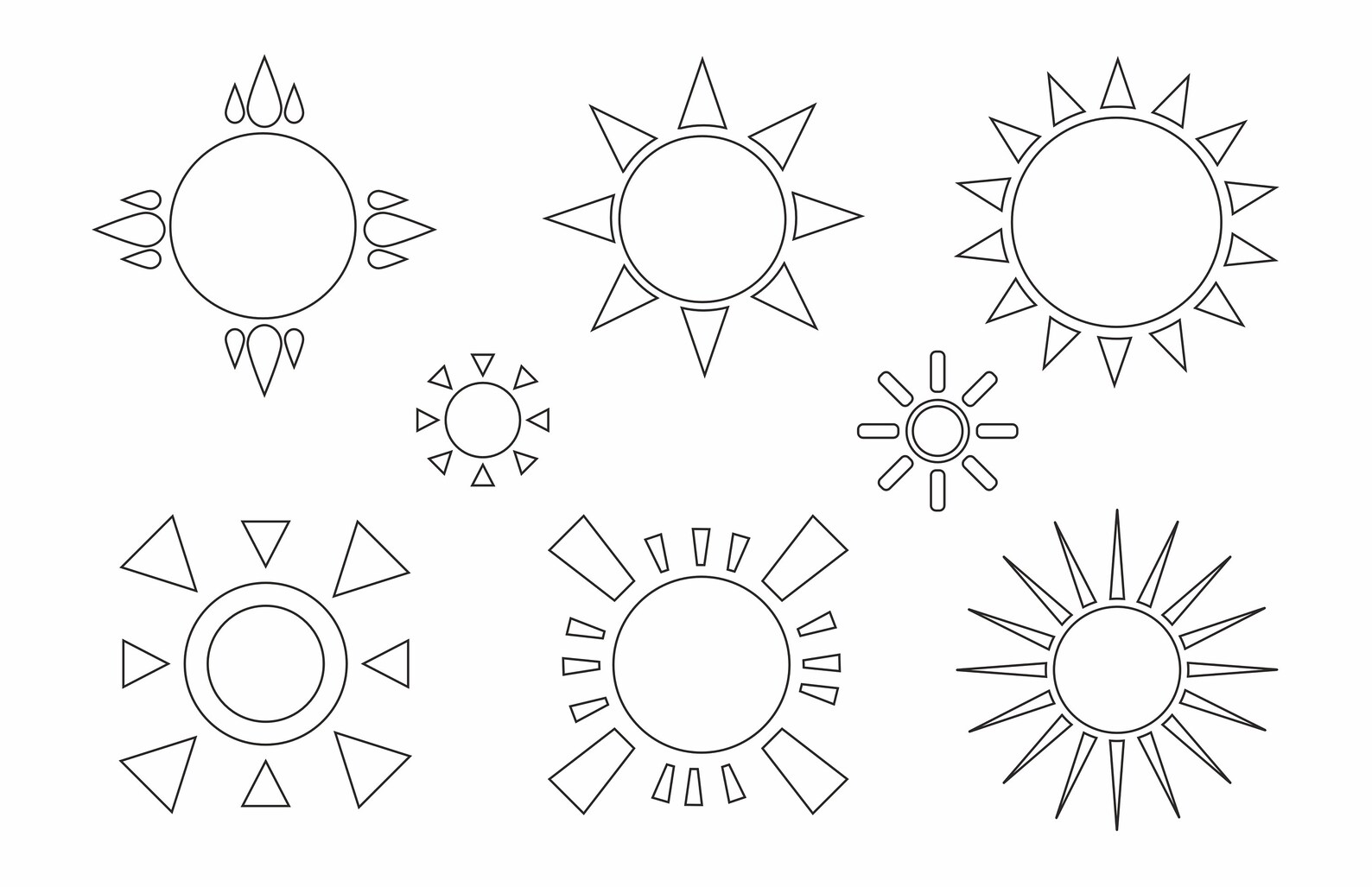 Sunshine SVG, Summer Sun Clipart Cut File for Cricut Silhouette, Sun ...