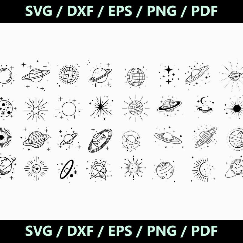Solar System Svg - Etsy