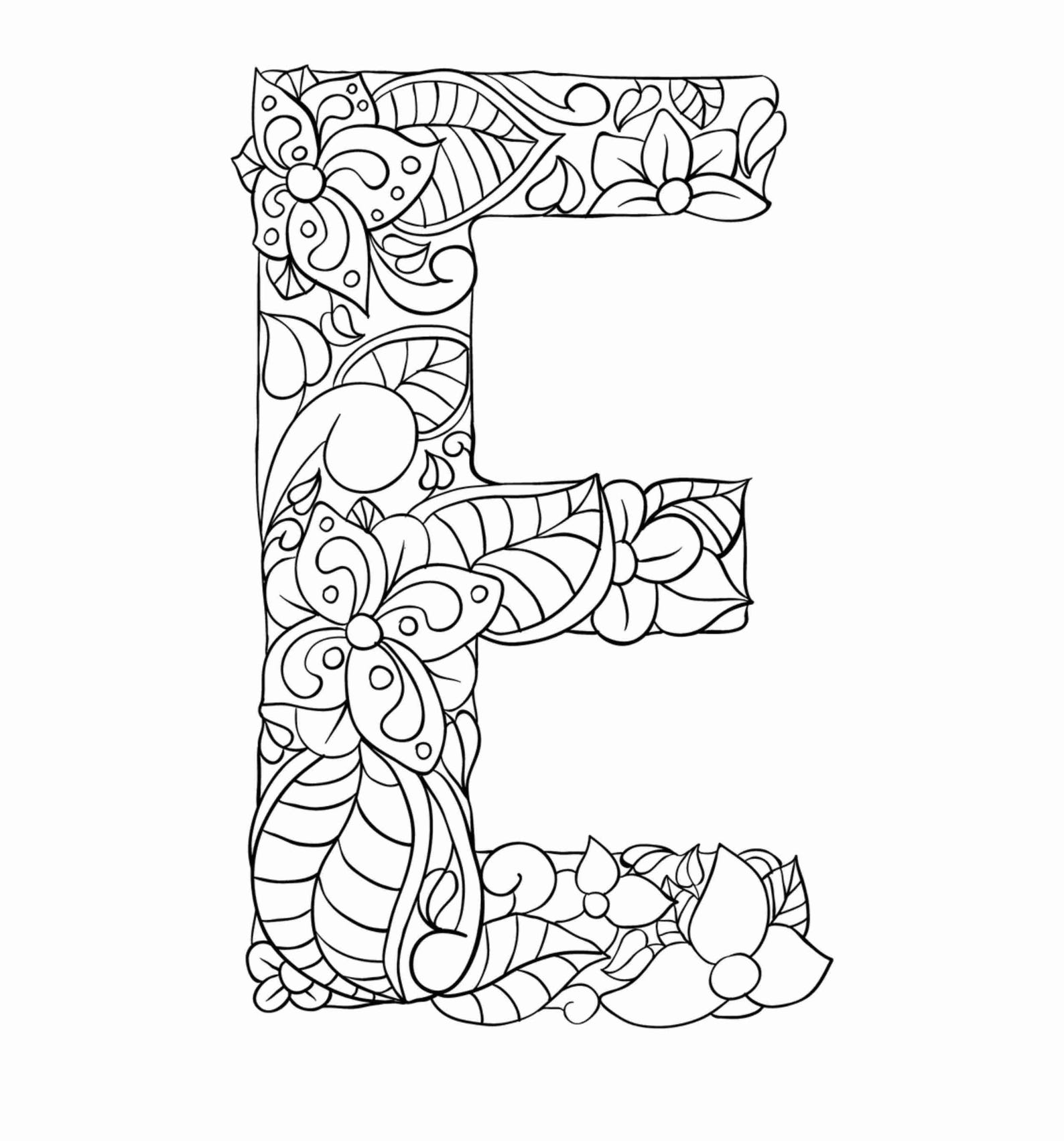 Floral Alphabet Coloring Pages: A-Z Printable Letter Art (PDF) - Etsy