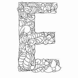 Floral Alphabet Coloring Pages: A-Z Printable Letter Art (PDF) - Etsy