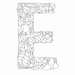 Floral Alphabet Coloring Pages: A-Z Printable Letter Art (PDF) - Etsy
