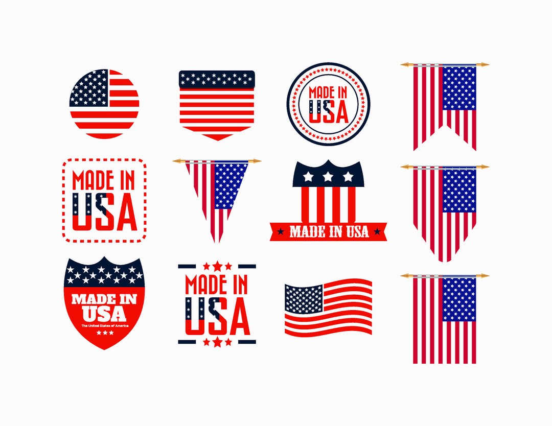 USA Flags SVG & PNG Bundle | Patriotic Icons | American Symbols ...