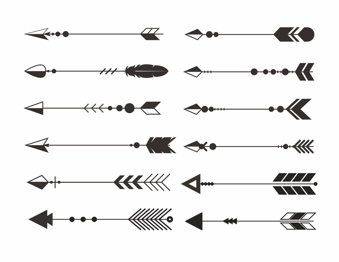 Arrow Svg, Arrow Clipart, Arrow Vector, Digital Cutting File, Arrow ...