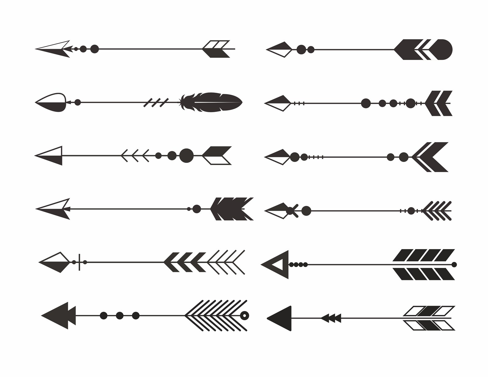 Arrow Svg, Arrow Clipart, Arrow Vector, Digital Cutting File, Arrow ...