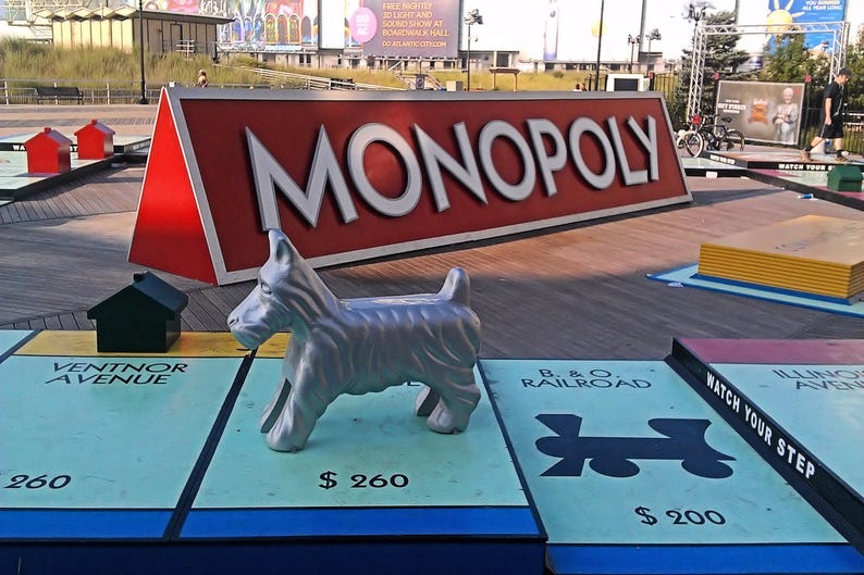 Giant Monopoly Boardwalk Photos – Atlantic City Classic Board Game Art ...