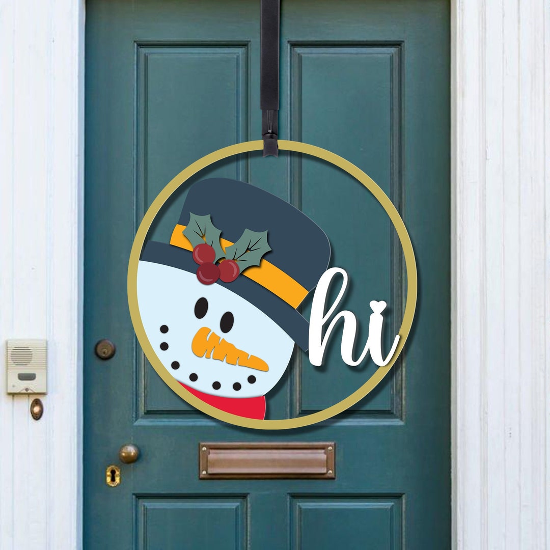 Snowman Welcome Metal Sign 3D Christmas Home Decor Snowman - Etsy