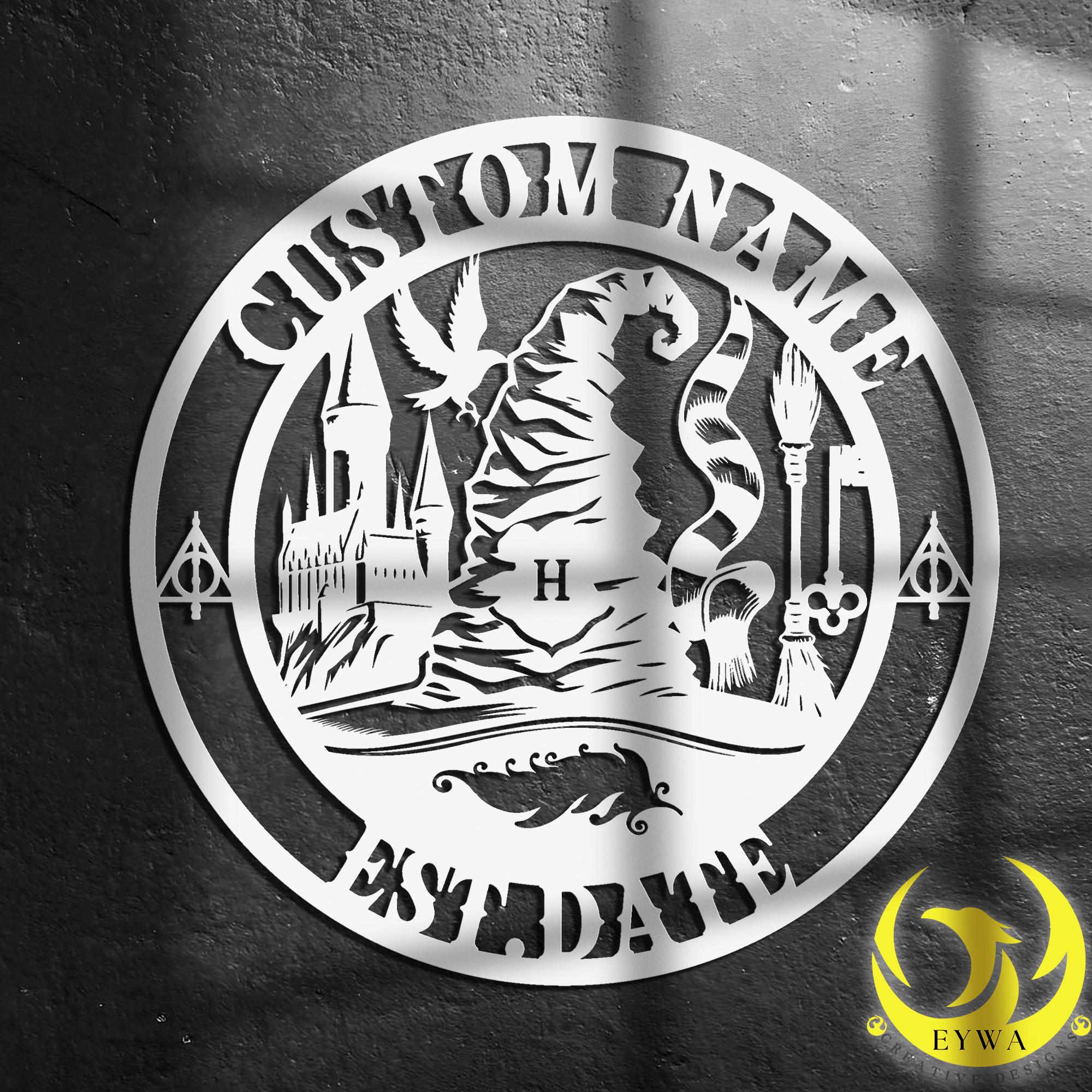 Custom Wizard School Metal Sign, Personalized Nursery Wall Art - Etsy