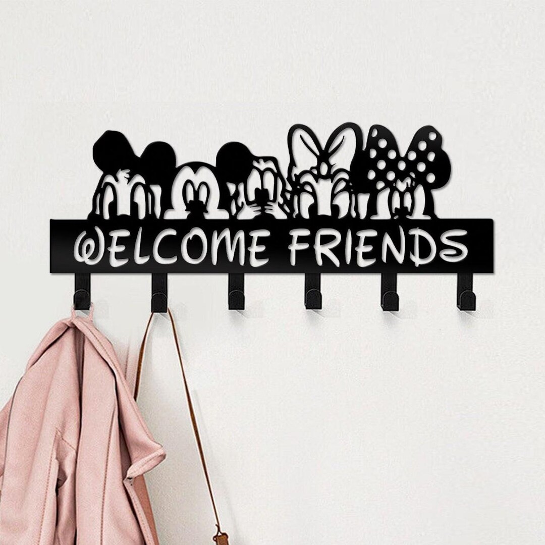 Welcome Friends Key Hangers, Metal Wall Hanging, Wall Mount Key Racks ...