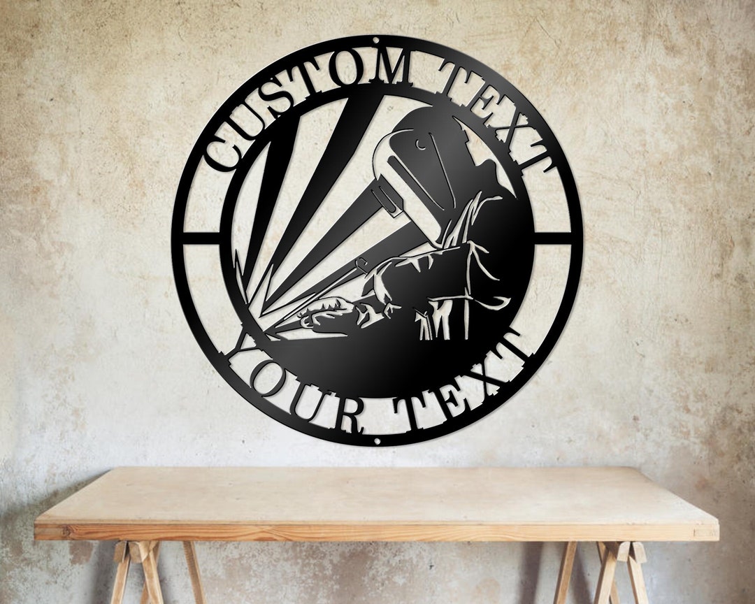 Personalized Welder Metal Sign | Business Company Name Sign | Sign for ...