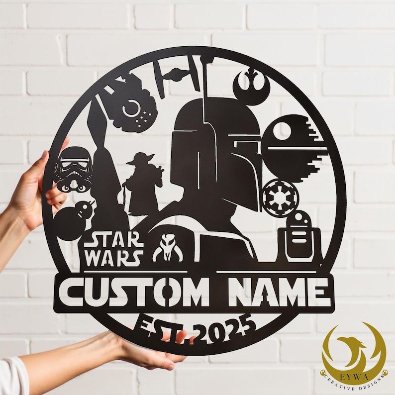 Personalized Star Wars Name Metal Sign | Custom Kids Room Wall Decor ...