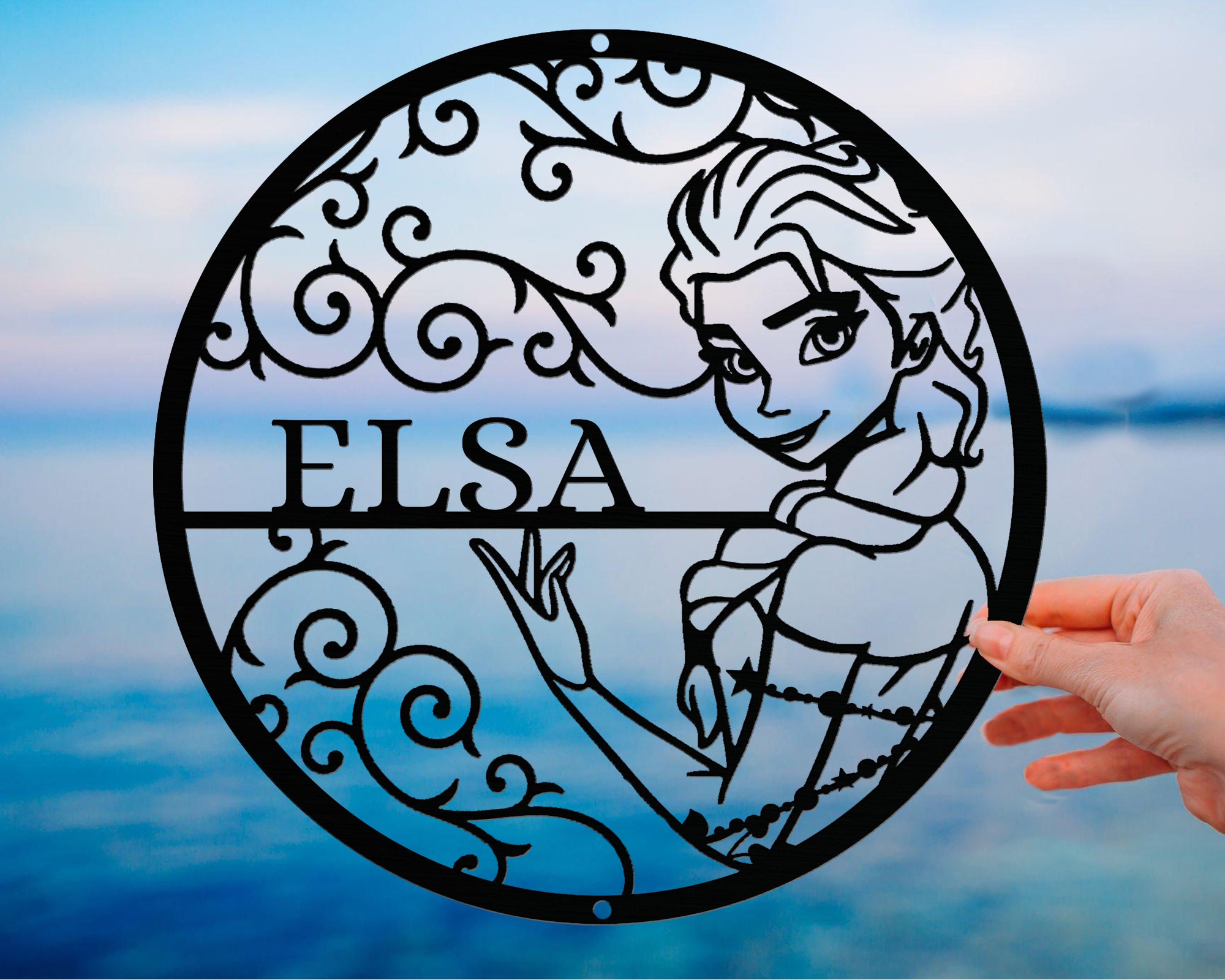 Eywa Customized Frozen Elsa Metal Sign Disney Nursery Name - Etsy