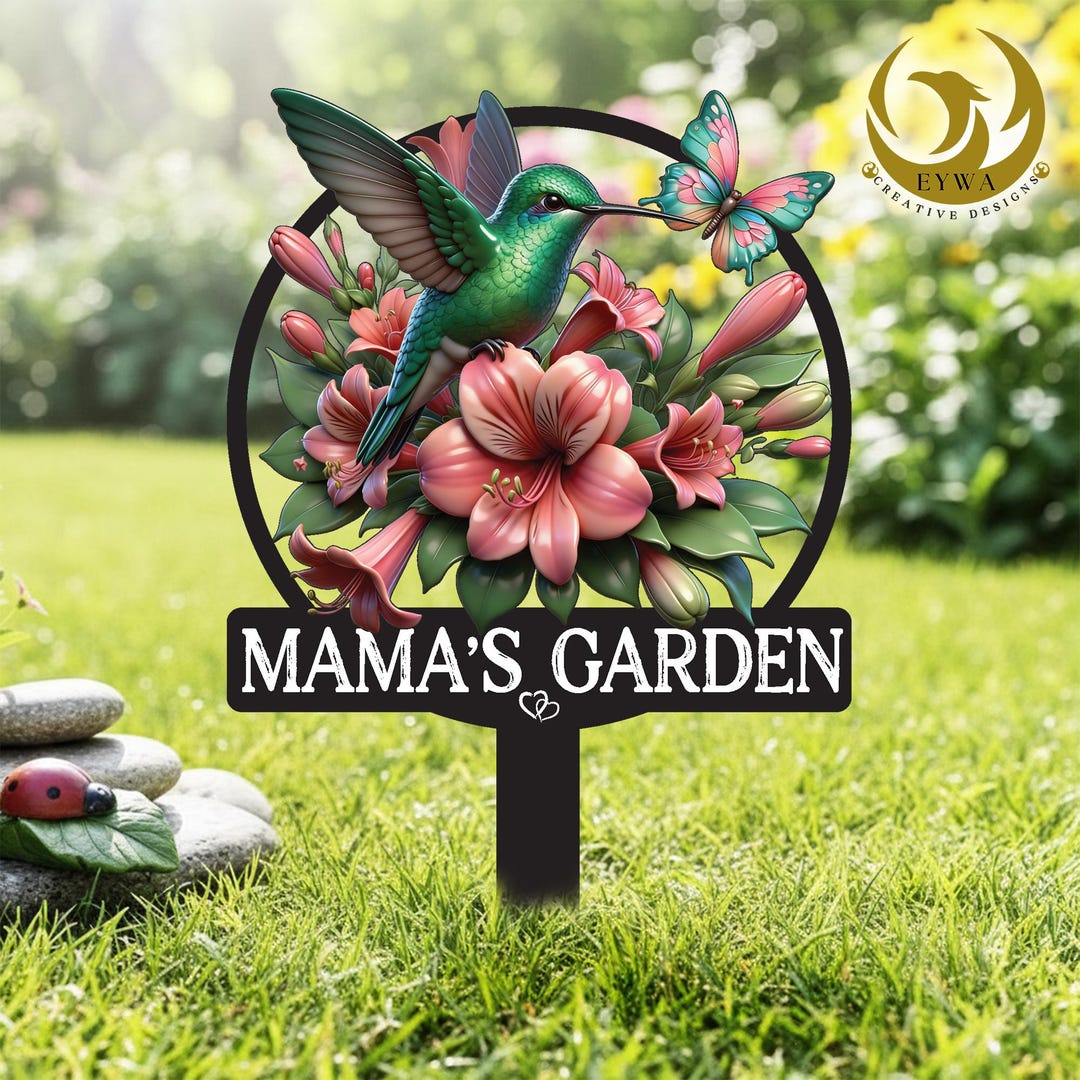 Personalized Hummingbird Garden Stake|metal Yard Art Decor|custom ...