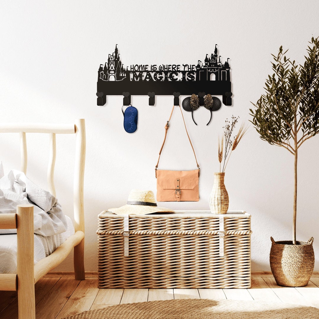 Home is Where Magic is Key Holder, Metal Castle Hangers, Disney Theme ...