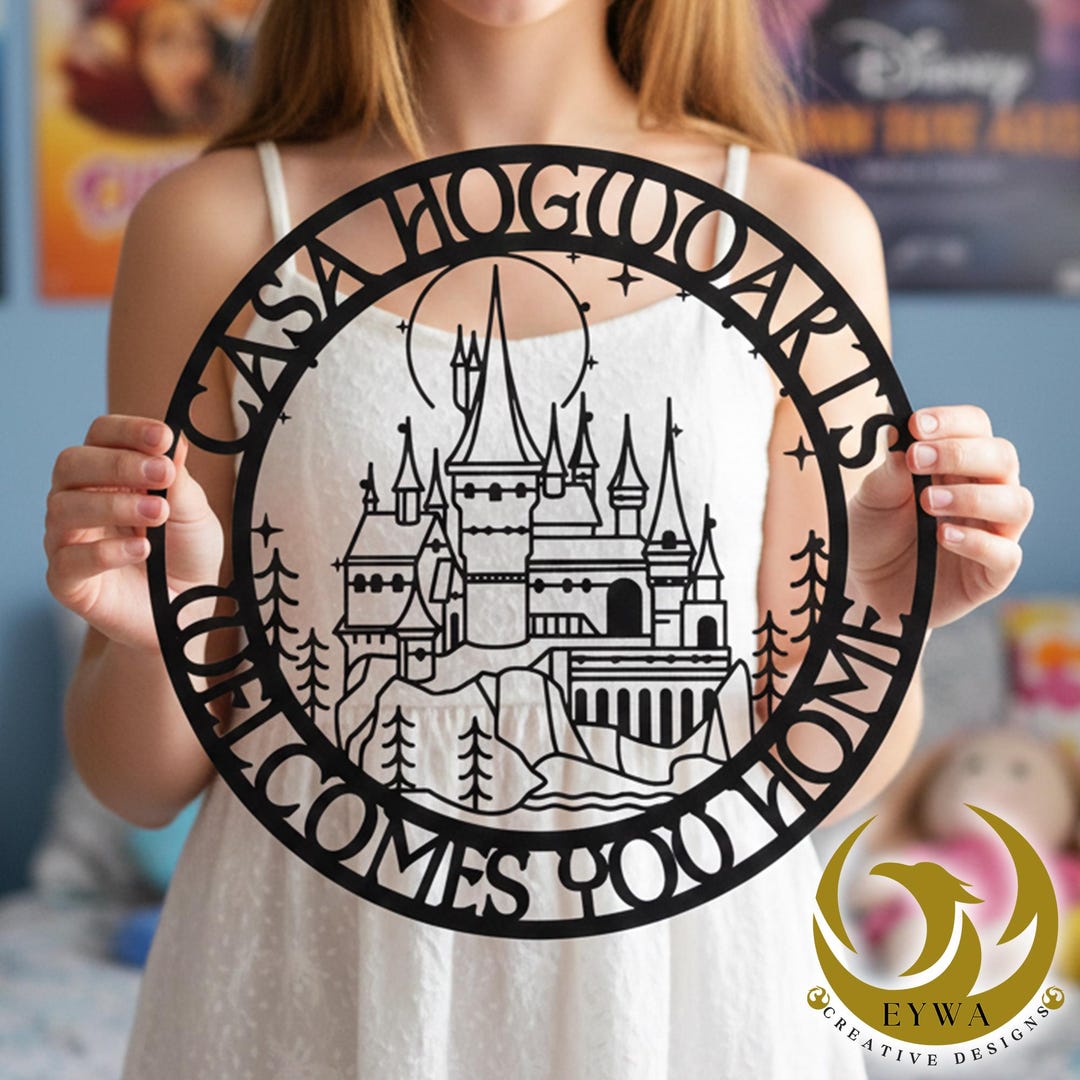 Custom Magical Wizard School Metal Sign Welcome Home Fantasy Nursery ...