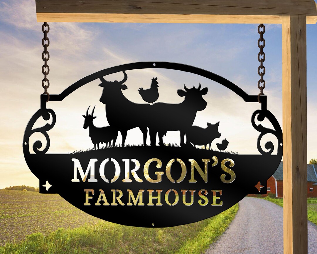 Eywa Custom Domestic Farm Metal Sign, Primitive Country Home Decor ...