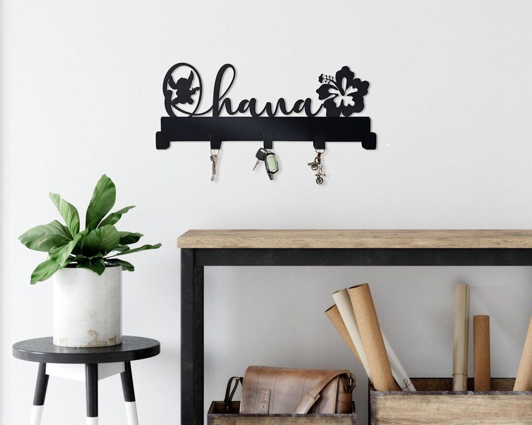 Eywa Ohana Family Key Hangers Disney Stitch Key Holders Disney World Key Hook Rack Disney Home ...