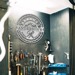 Custom Home Forge Sign - Blacksmith Gift - Hammer Sign - Custom ...