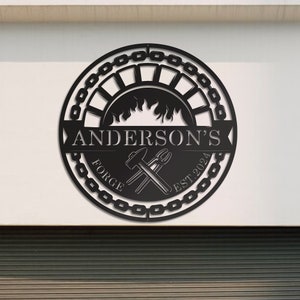 Custom Home Forge Sign - Blacksmith Gift - Hammer Sign - Custom ...
