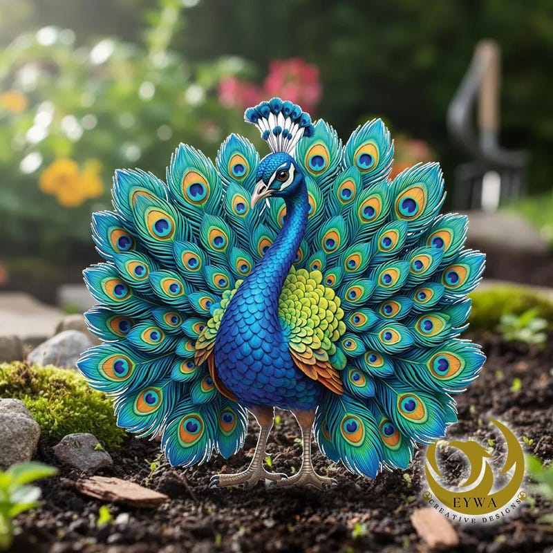 Large Peacocks Statue - Etsy UK