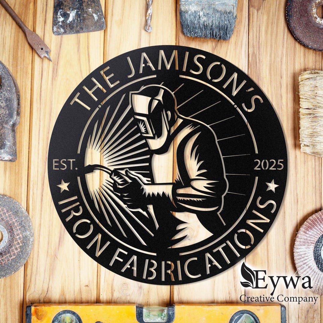 Personalized Metal Welding Sign | Custom Garage & Workshop Decor - Etsy
