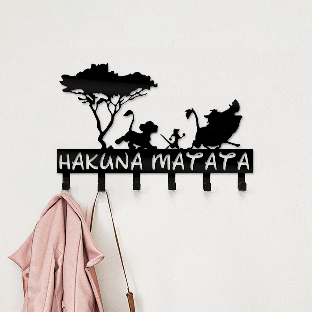 Hakuna Matata Metal Key Holders, Lion King Wall Hangings, Bathroom Door ...