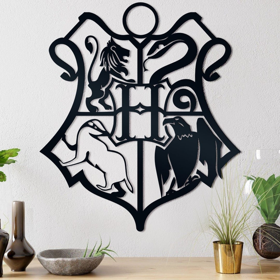 Wizard School Houses Crests Metal Sign | Team Logo Sign for Home ...