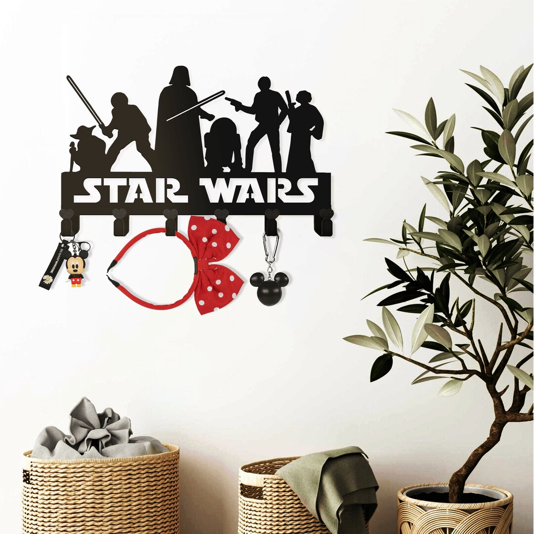 Star Wars Key Holder – Metal Wall Organizer, Rustic Home Decor - Etsy