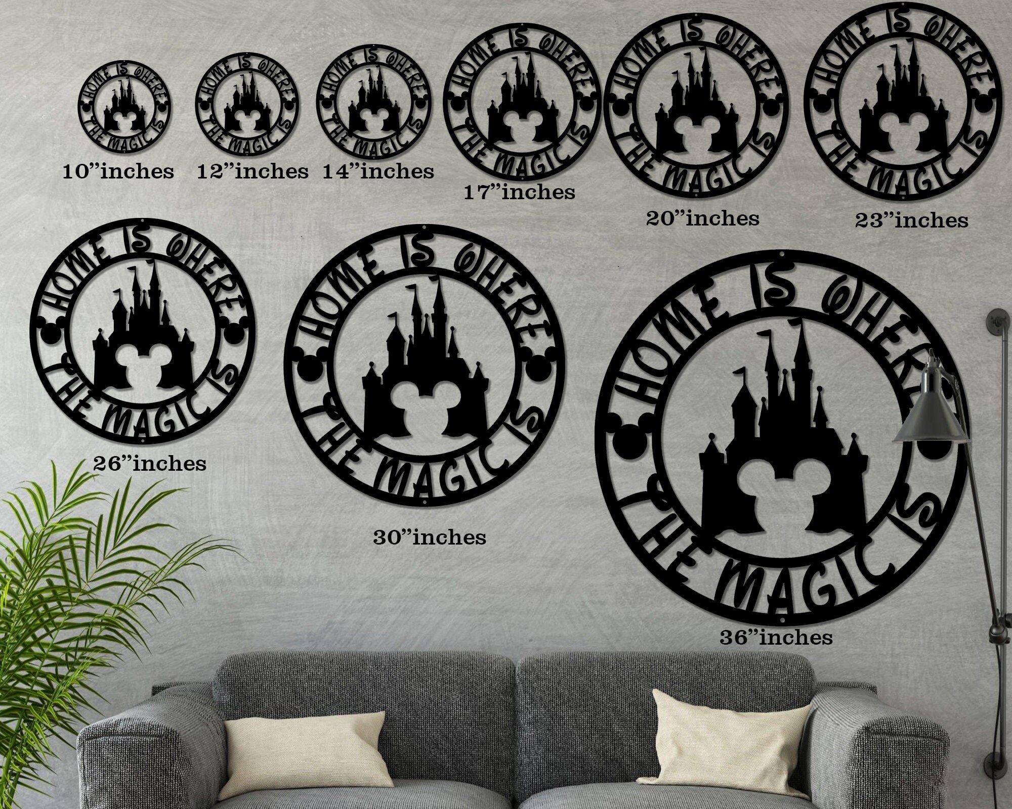 Eywa DisneyMickey Castle Metal Sign, Custom Family Room Sign, Disney ...
