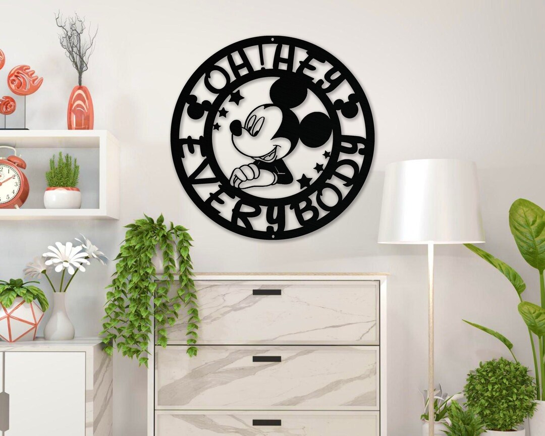 Eywa Custom Mickey Mouse Metal Sign, Mickey Wall Art, Mickey Lover's ...