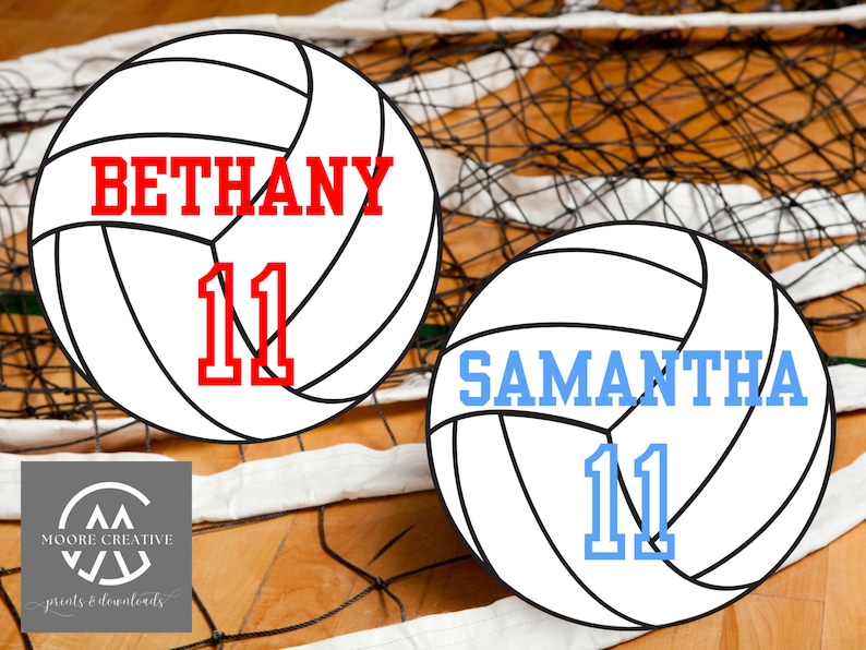 Volleyball PNG SVG 8 Volleyballs Editable Names and Player Numbers ...