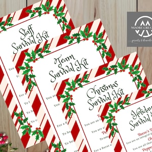 Christmas Survival Kit Printable | Staff Christmas Gift | Team ...