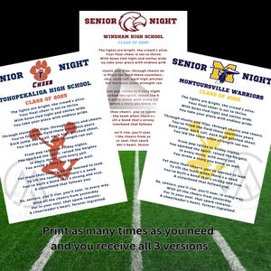 Cheerleader Poem Cheer Team Gift Senior Cheerleader Cheerleading Poem ...