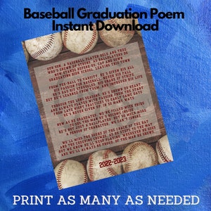 Baseball Team Printable Instant Download B-ball Motivational Memory ...