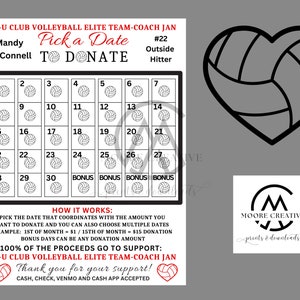 Volleyball Calendar Fundraiser | Volleyball Fundraiser | Volleyball ...