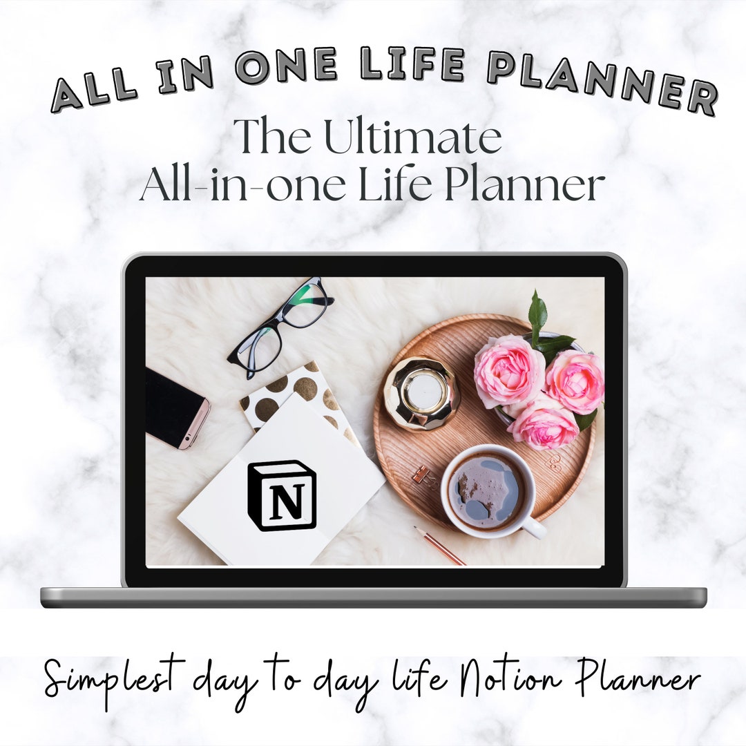 Notion Template All In One Life Planner Personal Planner Notion Dashboard Aesthetic Wellness