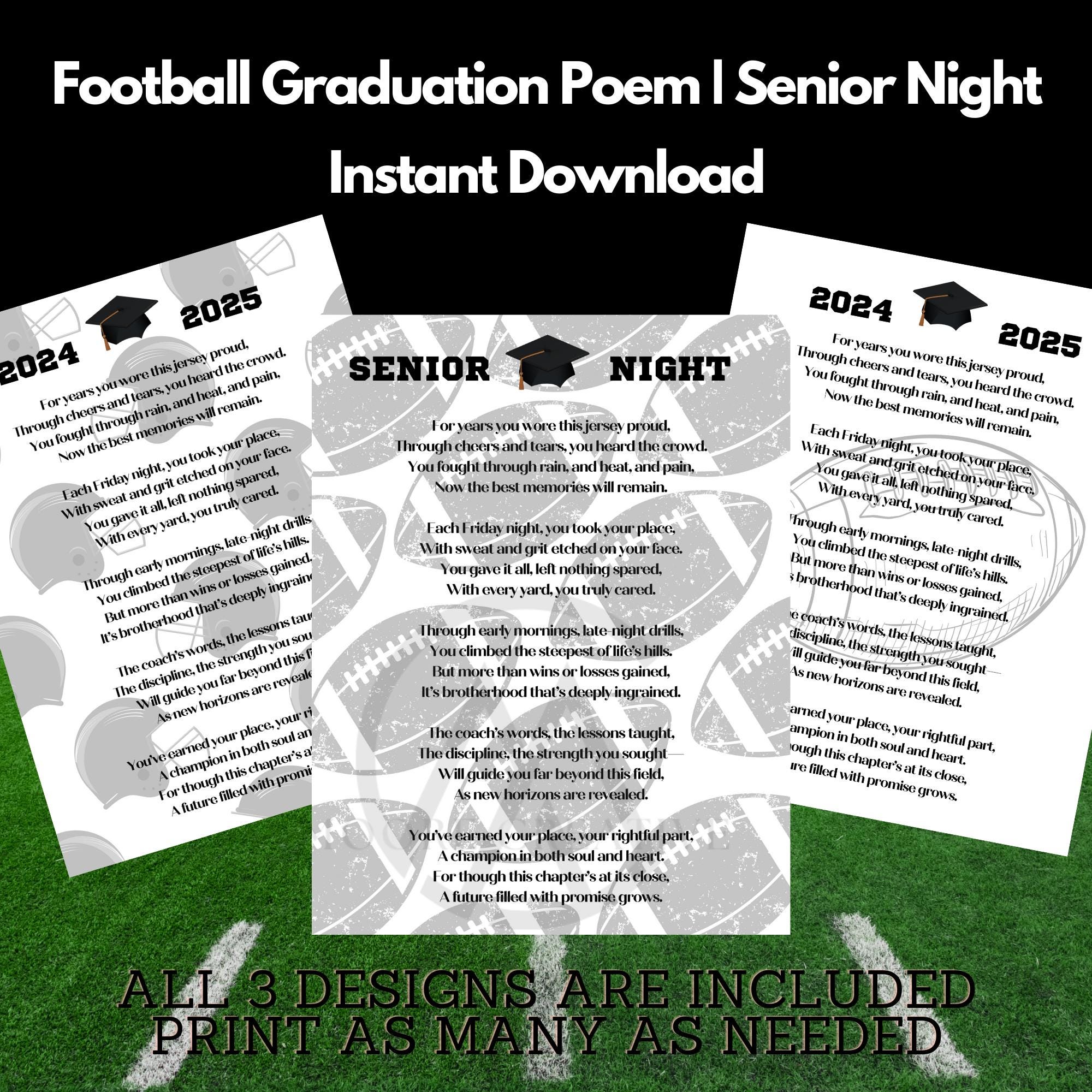 Senior Football Gift Senior Football Mom Gift to Son 2026 Football Poem ...