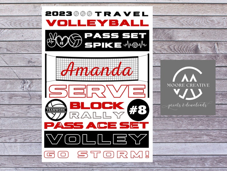 Nationals Volleyball, Volleyball Sign, Personalized Volleyball Sign ...