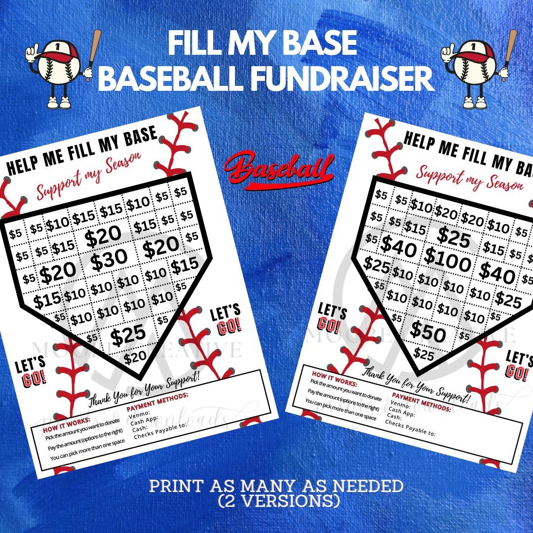 Fill My Base Fundraiser, Instant Download Donation Flyer, Printable ...