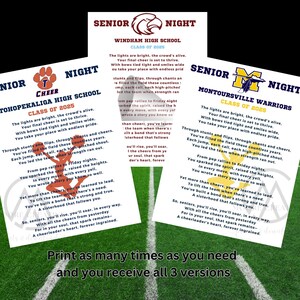 Customized Senior Cheerleader Gift Senior Cheerleading Cheerleader Poem ...