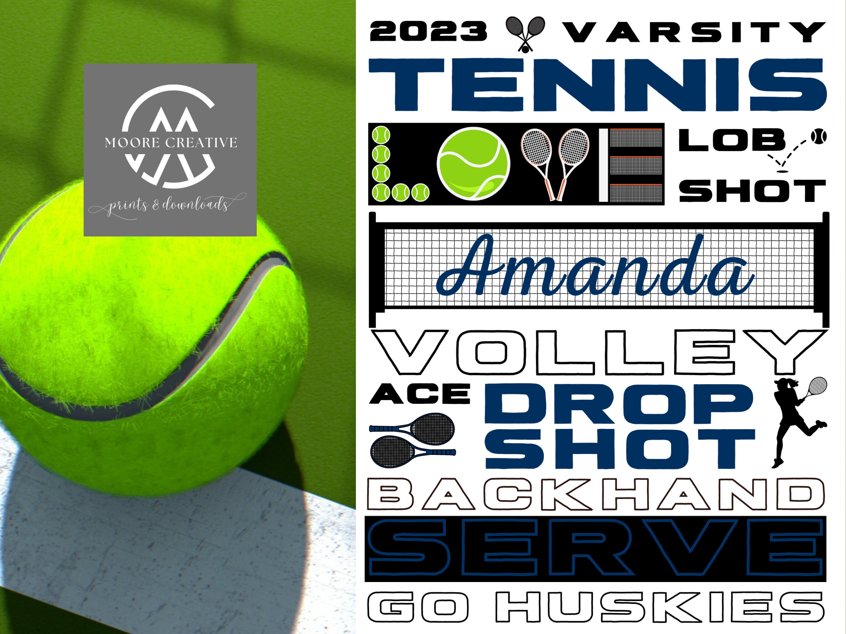 Boys Tennis Signs Girls Tennis Signs Team Spirit Tournament Decoration ...