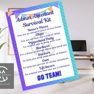 Administrative Assistant Survival Kit Gift Idea, Admin Assistant Gift ...