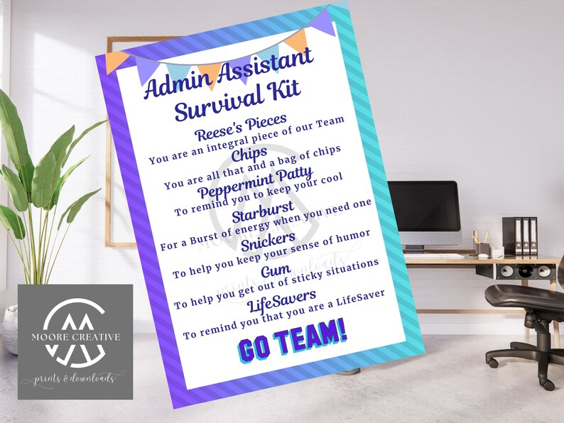 Administrative Assistant Survival Kit, Admin Assistant Gift Tags ...