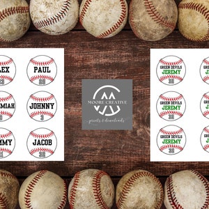 INSTANT DOWNLOAD Baseball 3" Personalized Favor Tags - Edit in Canva ...