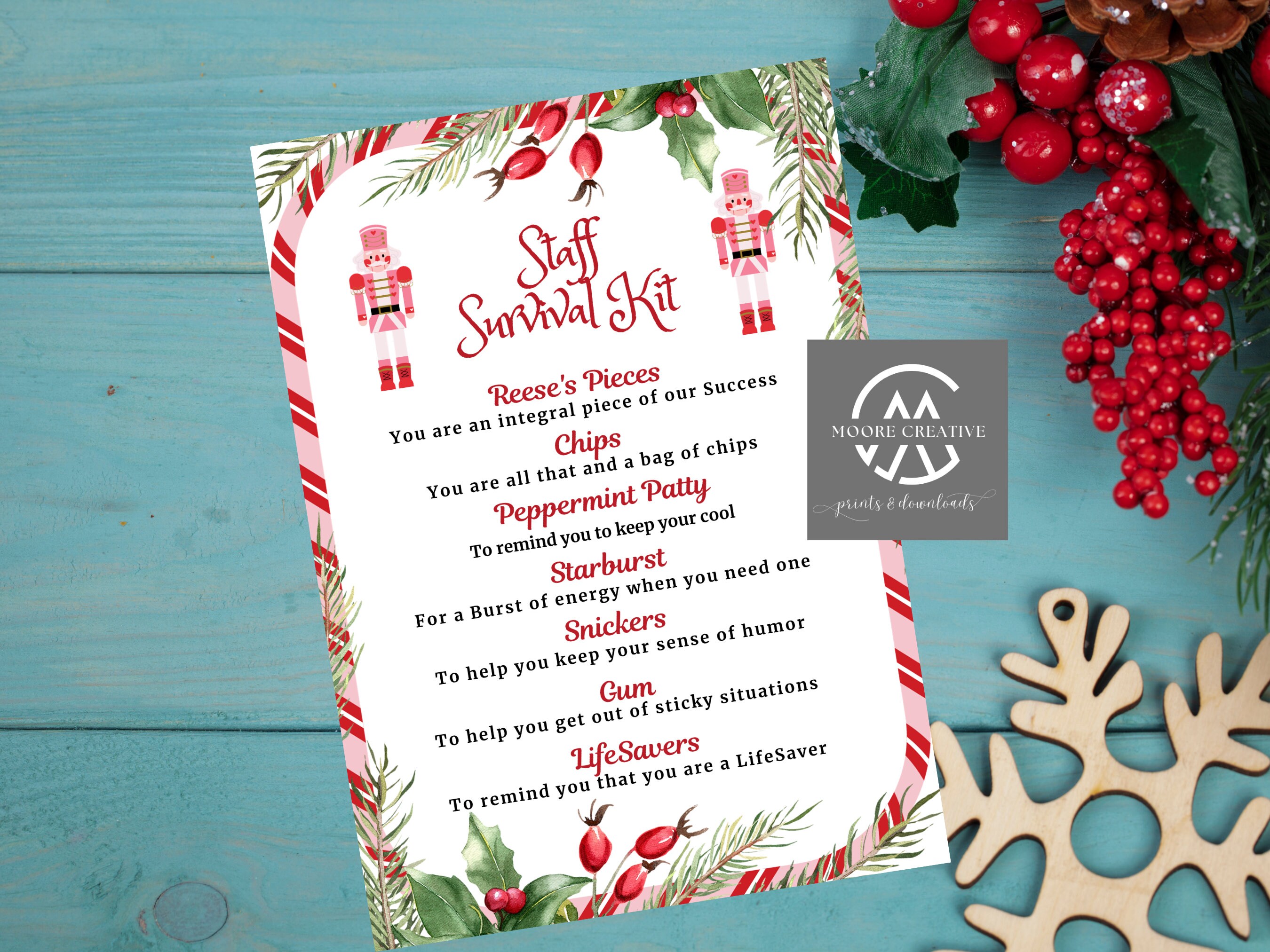 Christmas Survival Kit Printable Team Survival Kit Holiday Survival Kit ...