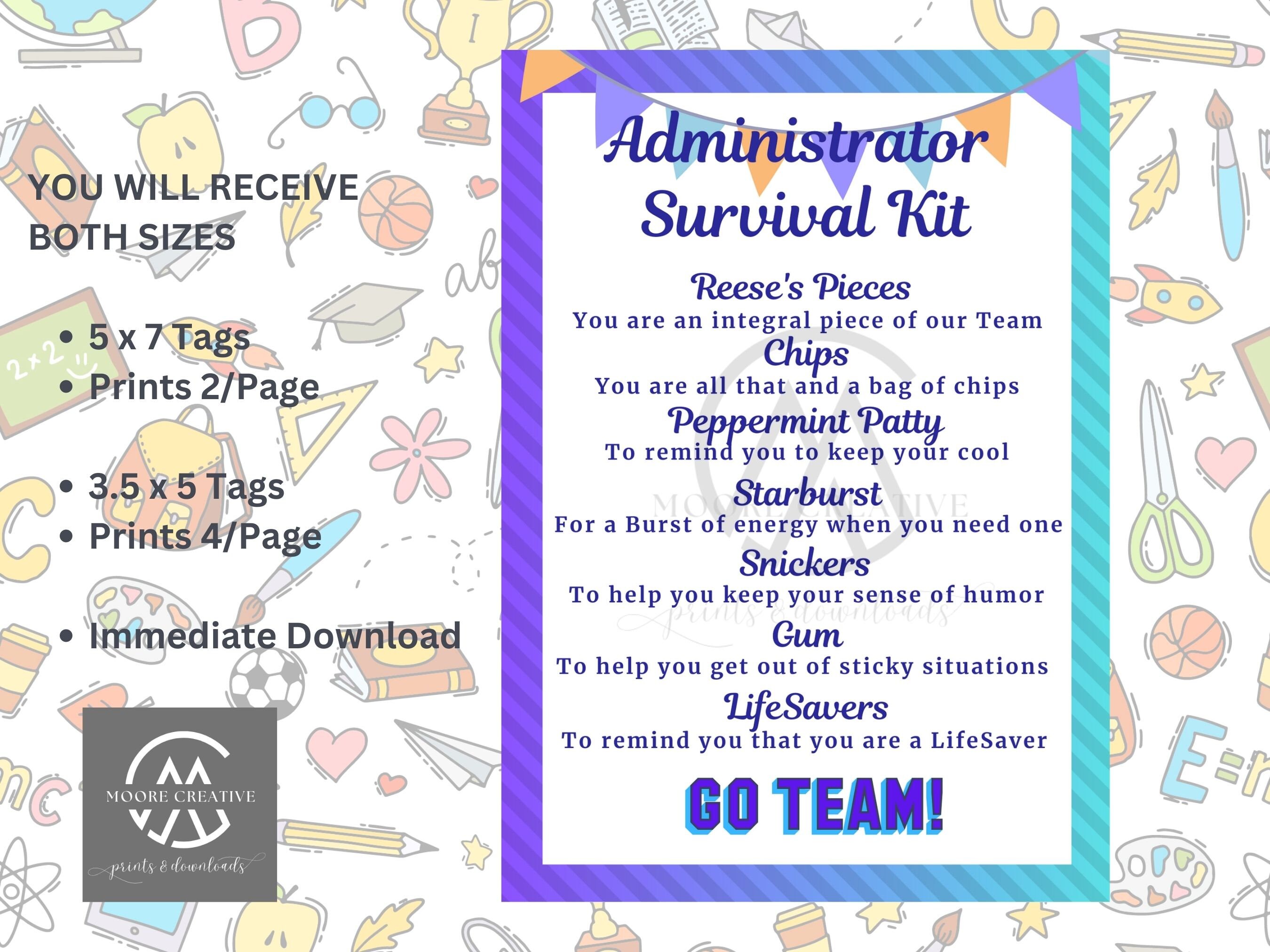 Administrative Assistant Survival Kit, Admin Assistant Gift Tags ...