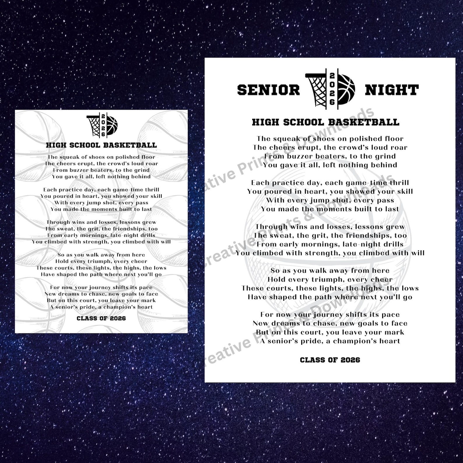 Basketball Senior Night Gifts Girls Basketball Senior Night Ideas Boys ...