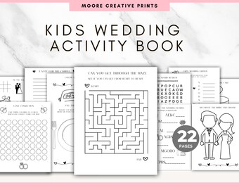 Wedding Coloring Book Kids Wedding Activity Book Custom Coloring Book ...