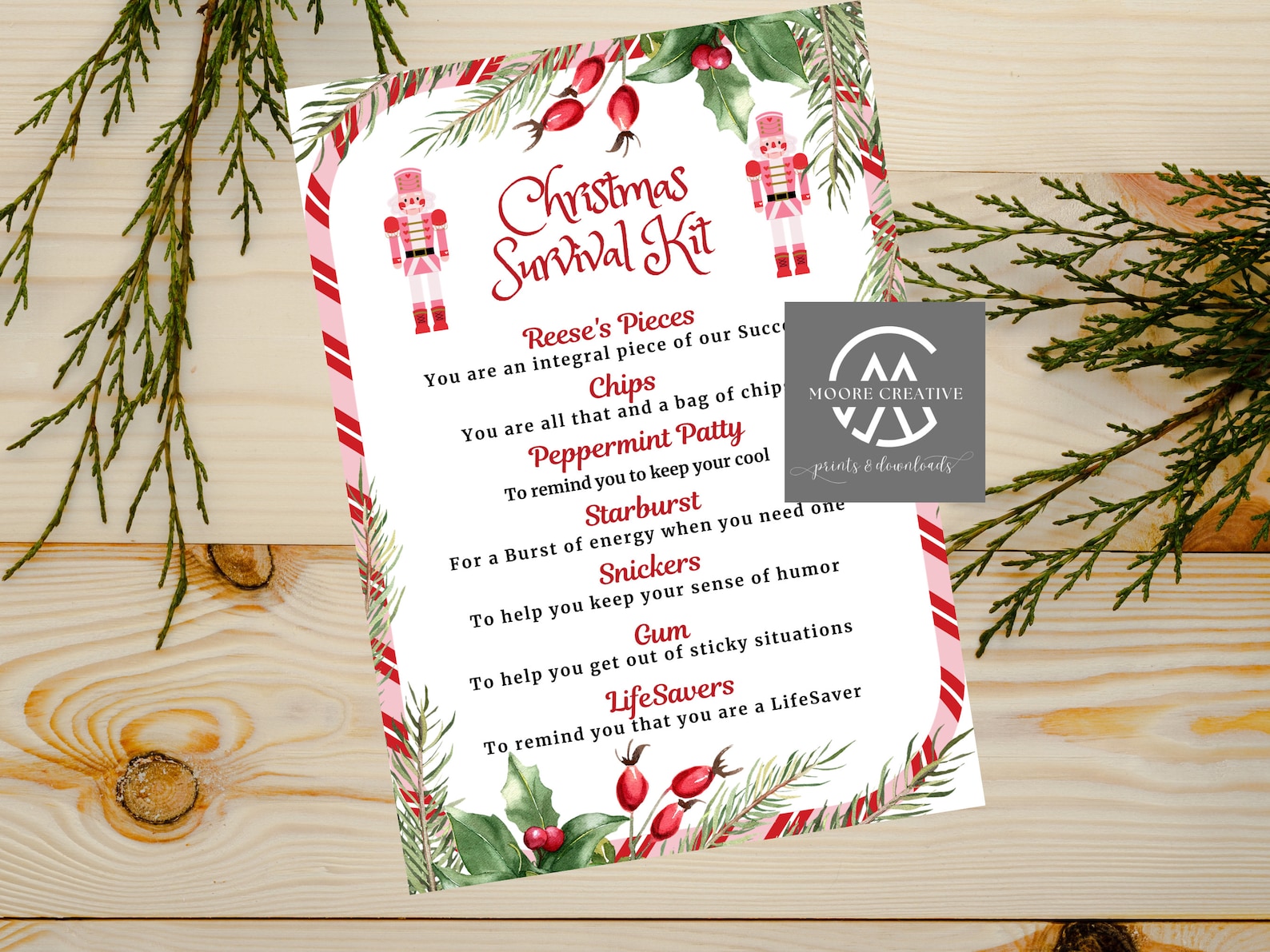 Christmas Survival Kit Printable Team Survival Kit Holiday Survival Kit ...