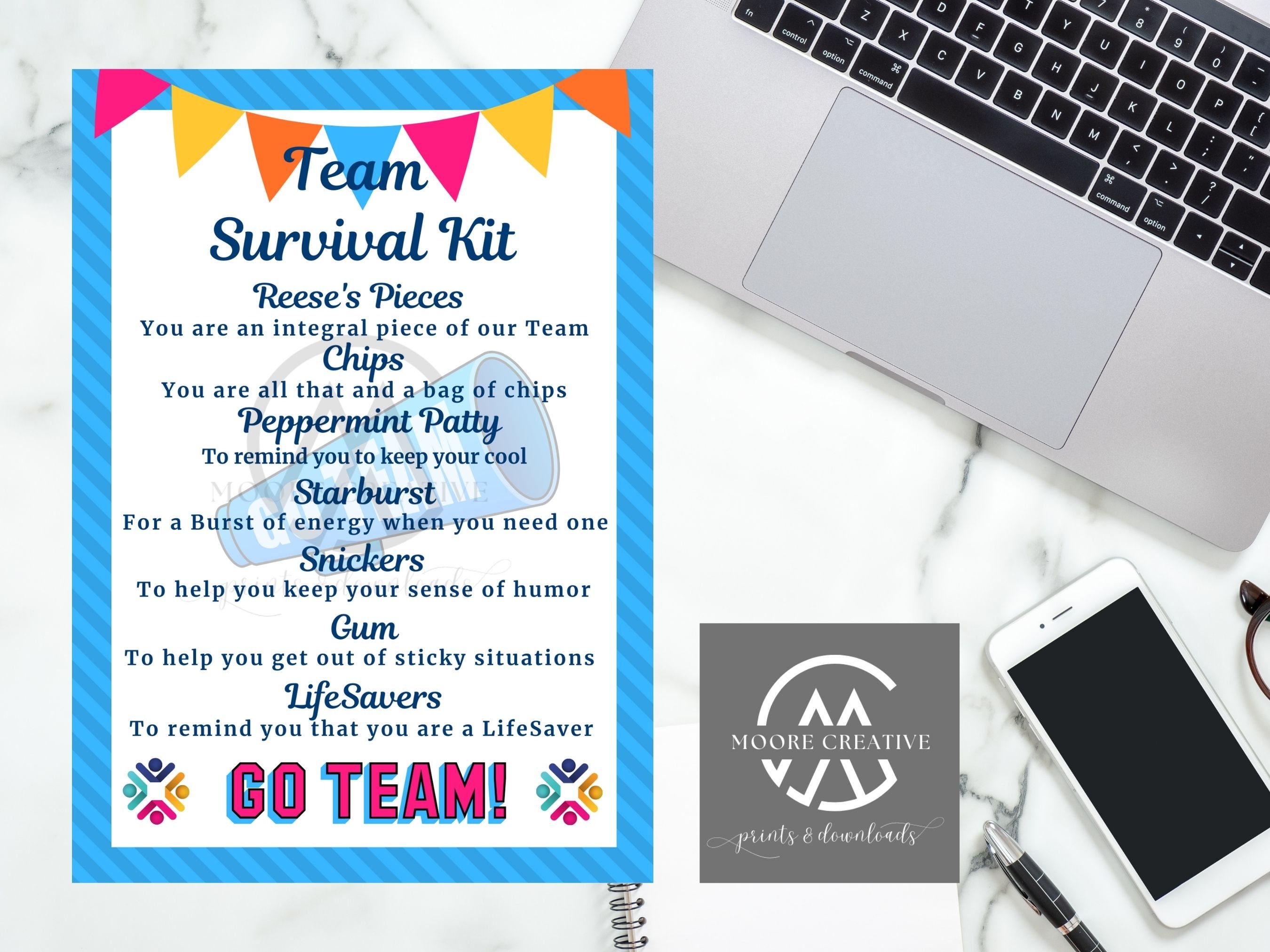 Team Survival Kit Tag | Staff Appreciation Gift Tags | Employee ...